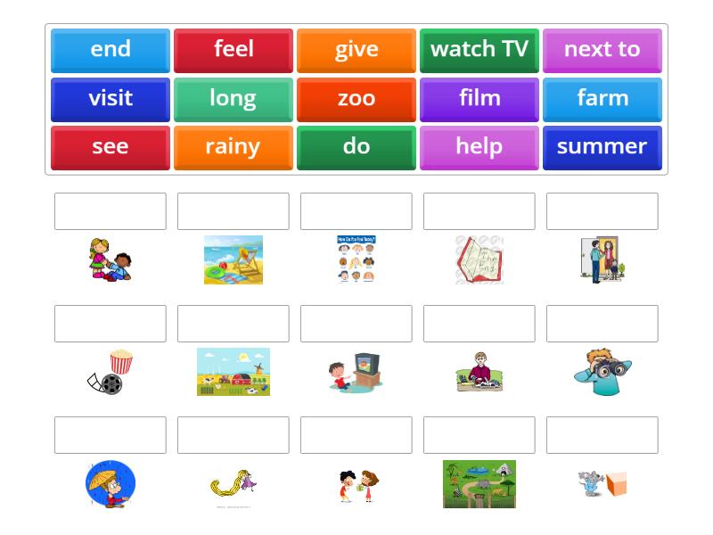 Term 2 Access book vocabulary check End of term exam materials - Match up