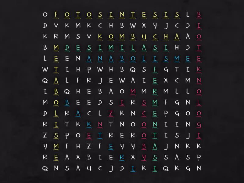 Kombucha's Game - Wordsearch