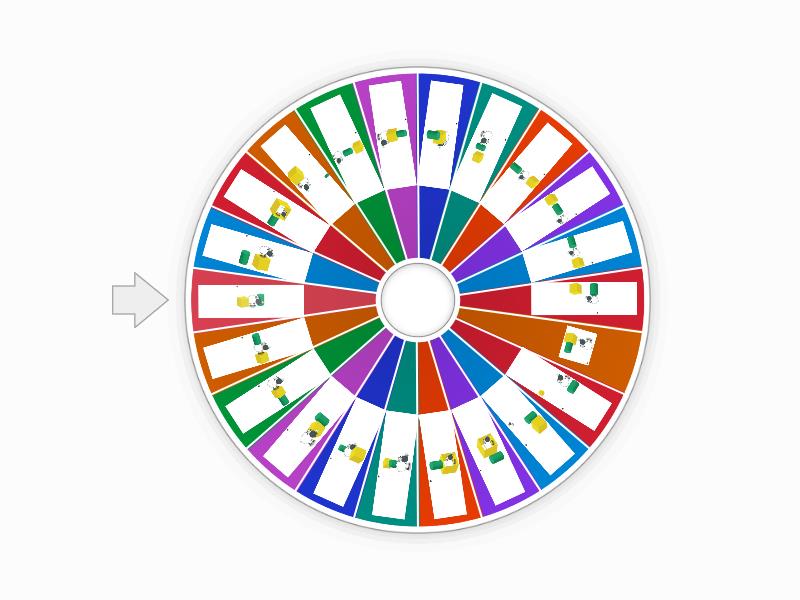 Prépositions de lieu à décrire - Spin the wheel