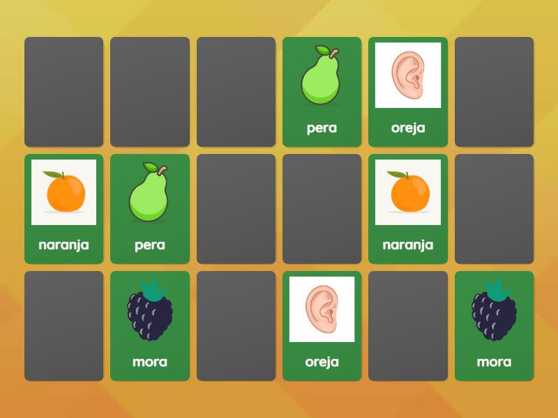 Fonema r percusiva simple - Matching pairs