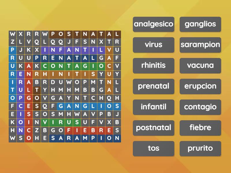 Rubeola - Wordsearch
