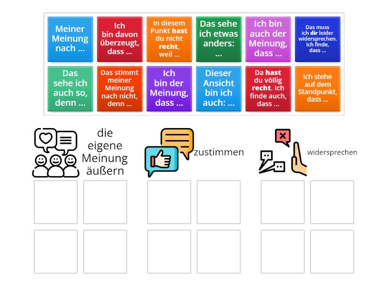 NN B1L5: Redemittel sortieren - Group sort
