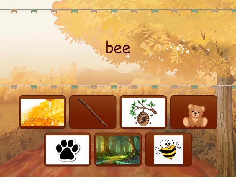 The bear and the bee (Fable cottage) - Find the match