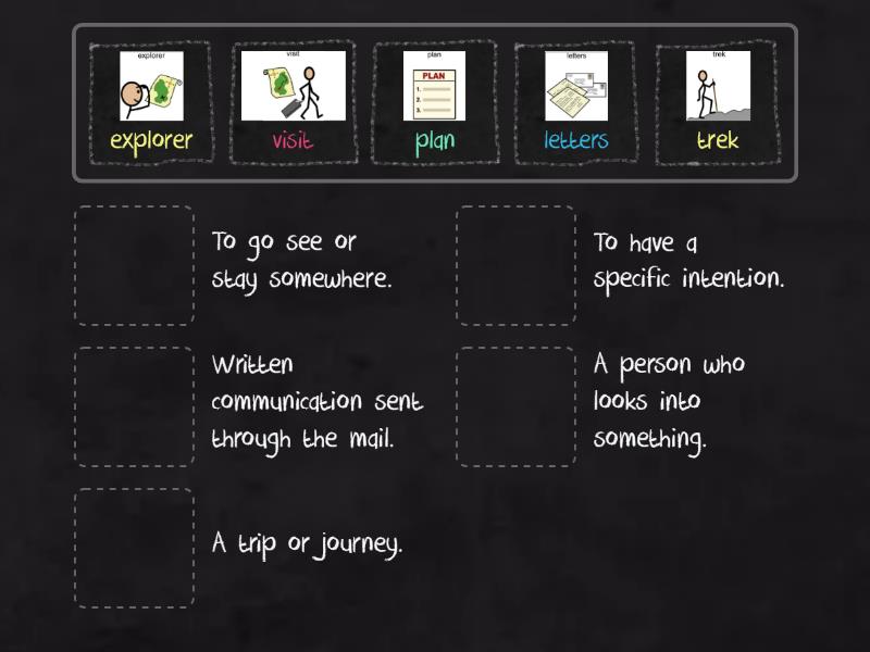 Pen Pal Vocabulary - Match up