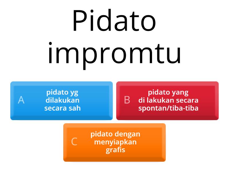 Mengenal metode dalam berpidato - Quiz