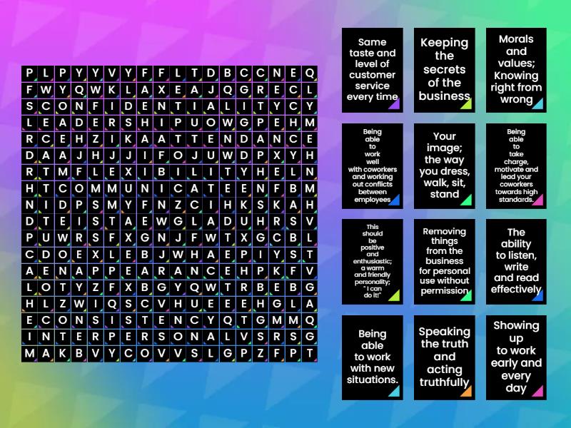 Employability Skills - Wordsearch