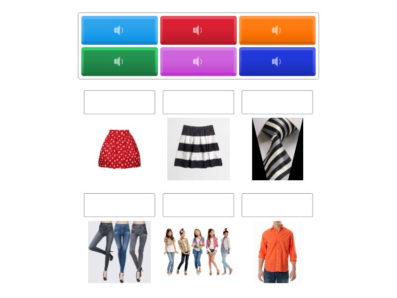 Describing clothes 1 - Match up