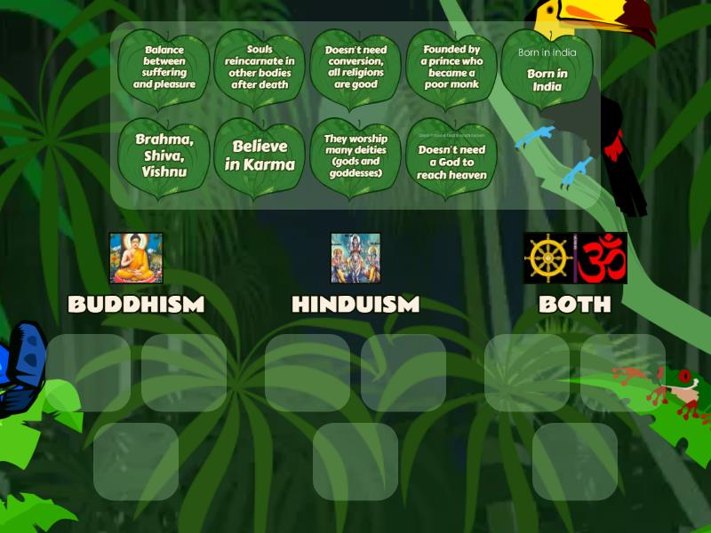 BUDDHISM AND HINDUISM - Group sort