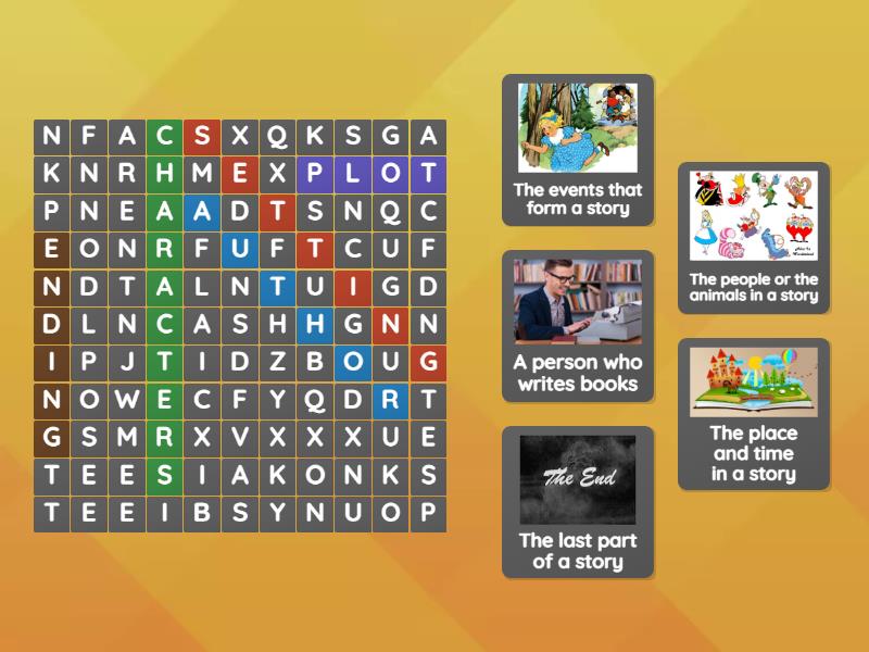 Telling a story - Wordsearch