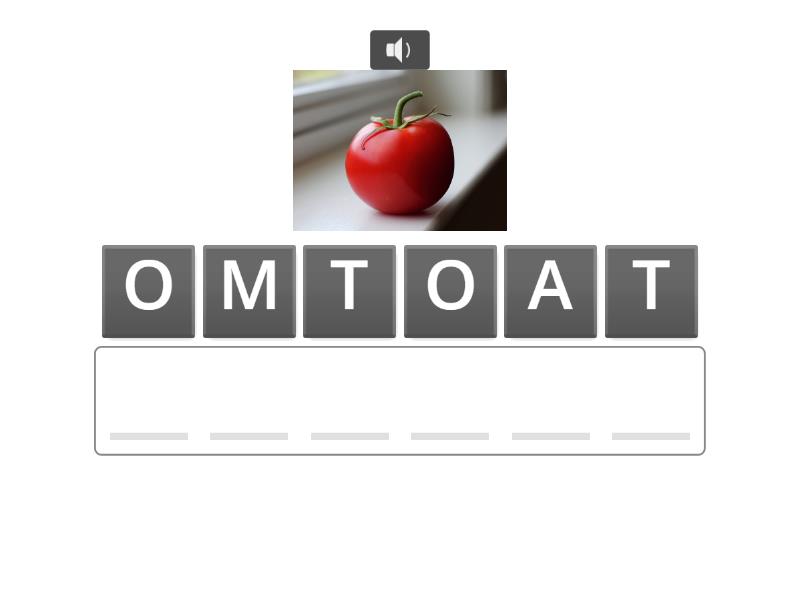 FRUITS AND VEGETABLES - Anagram