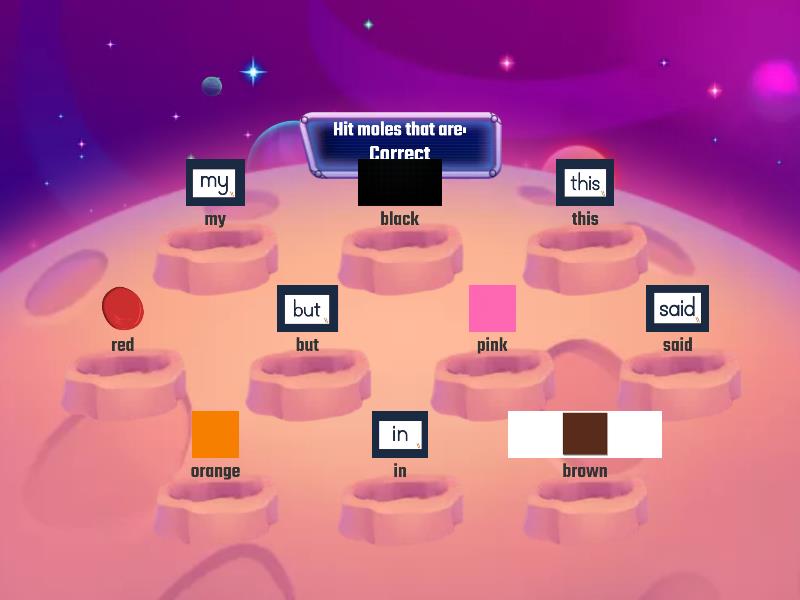 star sight words 2 age 4 - Whack-a-mole