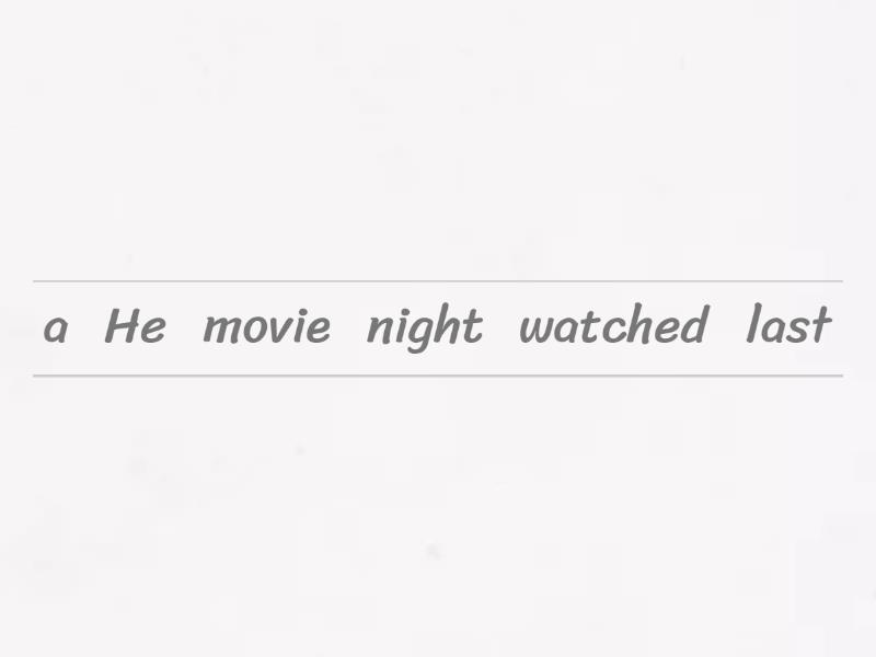 Simple Past - Change the verb tense - Unjumble