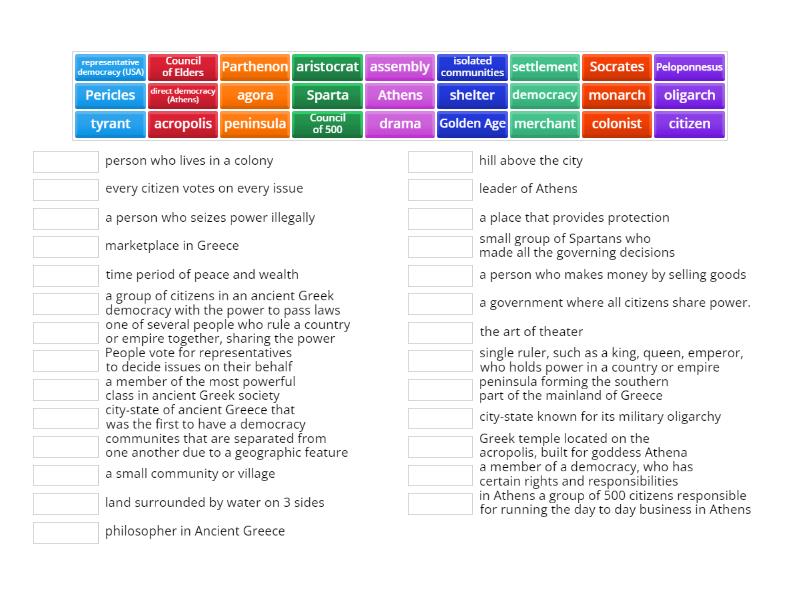 Ancient Greece - Match up