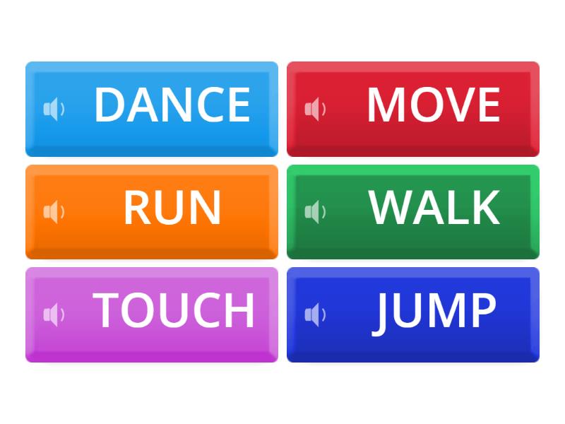 Movements Verbs 1st primary - Flip tiles