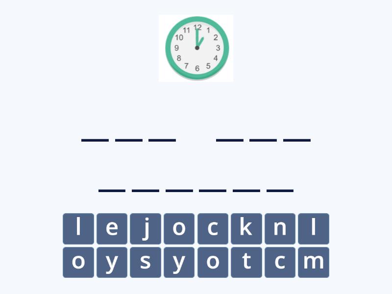 What's the time? - Spell the word