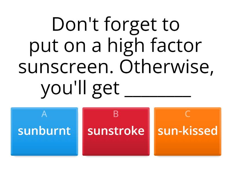 illnesses and injuries - Quiz