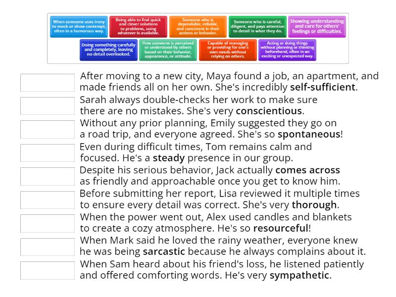 Advanced 1A Vovab - Match up