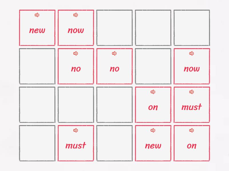 Sight Word Practice K3 - Matching pairs