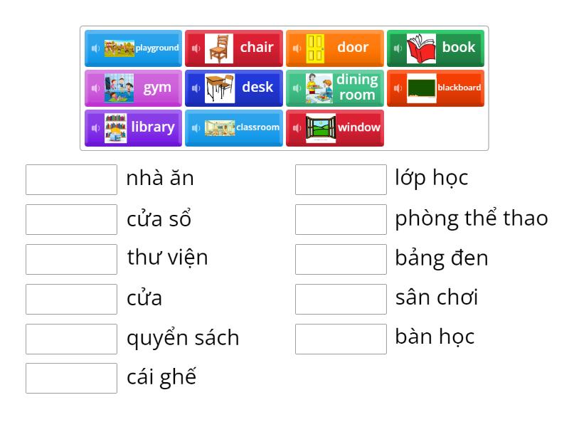 School - Science (with Vietnamese) - Match up
