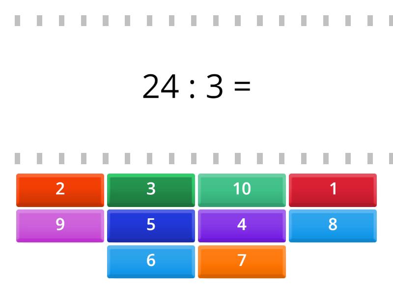 Table de division par 3 - Find the match