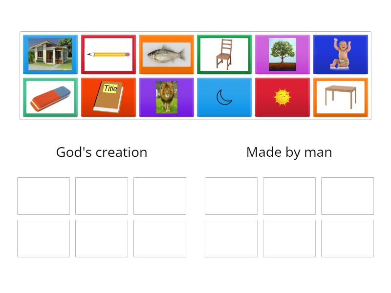 sort the images according to Gods creation - Group sort