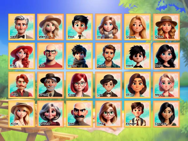 Guess Who - Flip tiles