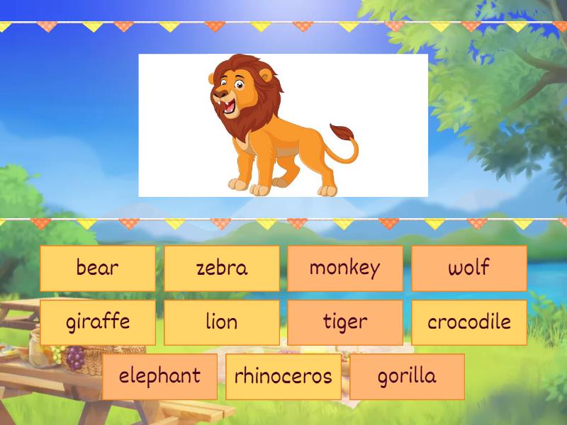 Wild animals - Find the match