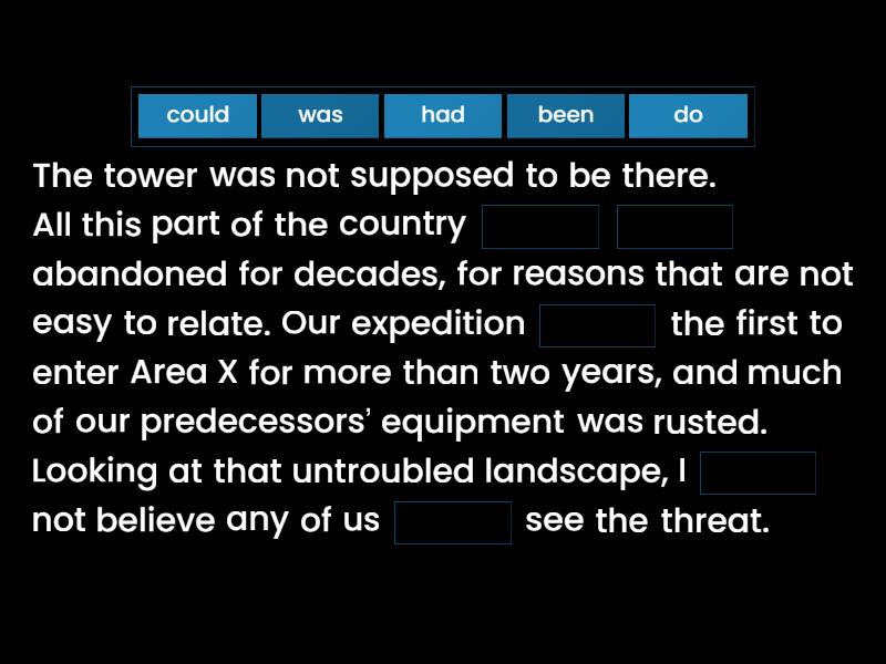 Practice (Annihilation) - Complete the sentence