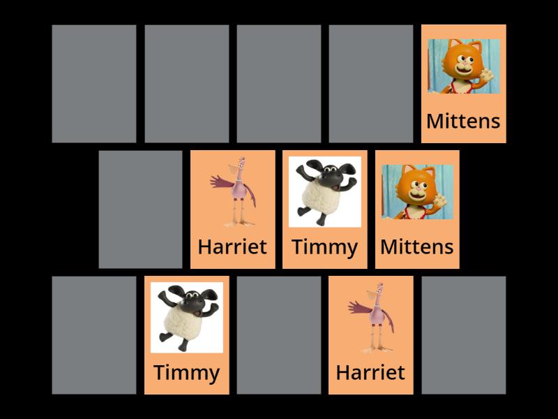 Timmy Time Characters - Matching pairs