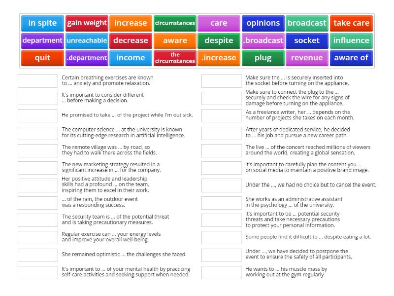 Roadmap B1+ Unit 2 C - Match up