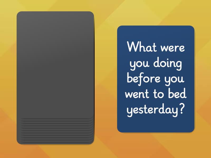 Past Continuous - Speaking cards