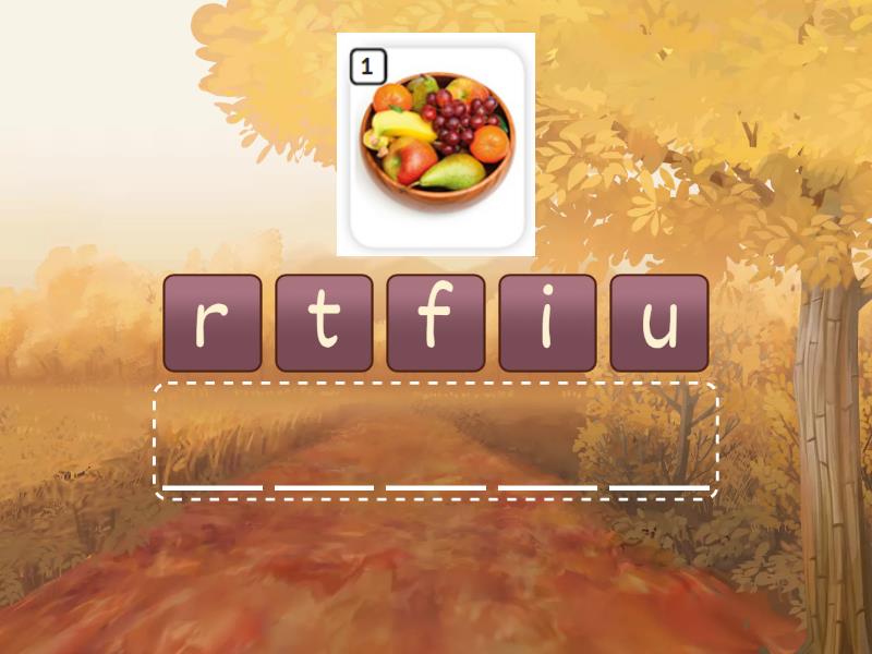 TT3. Food. Spelling - Anagram