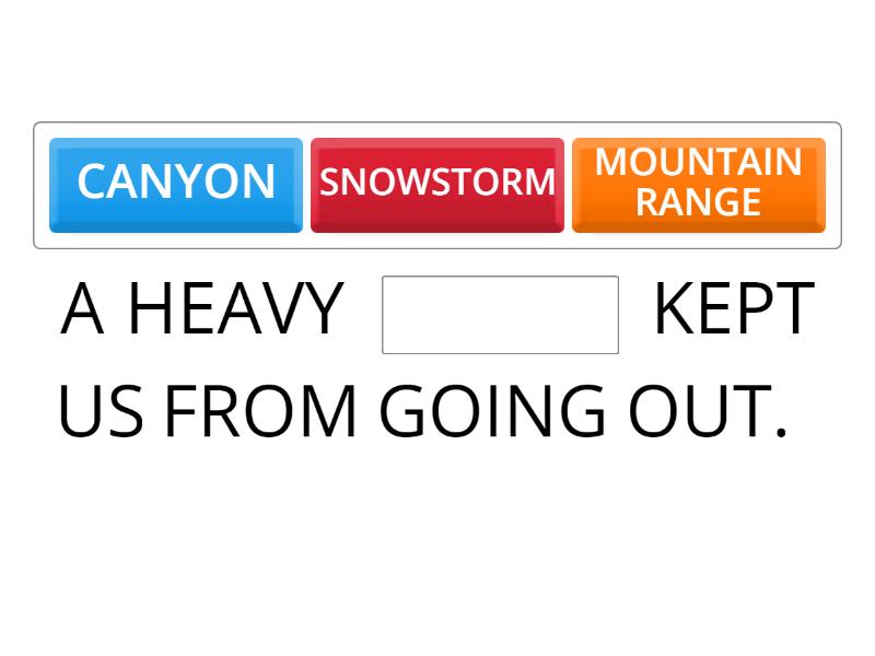 Target Vocabulary 2 - Complete the sentence
