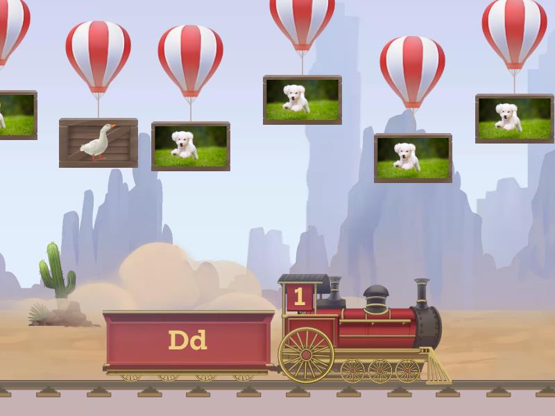 Test Phonics Dd Ee Ff - Balloon pop