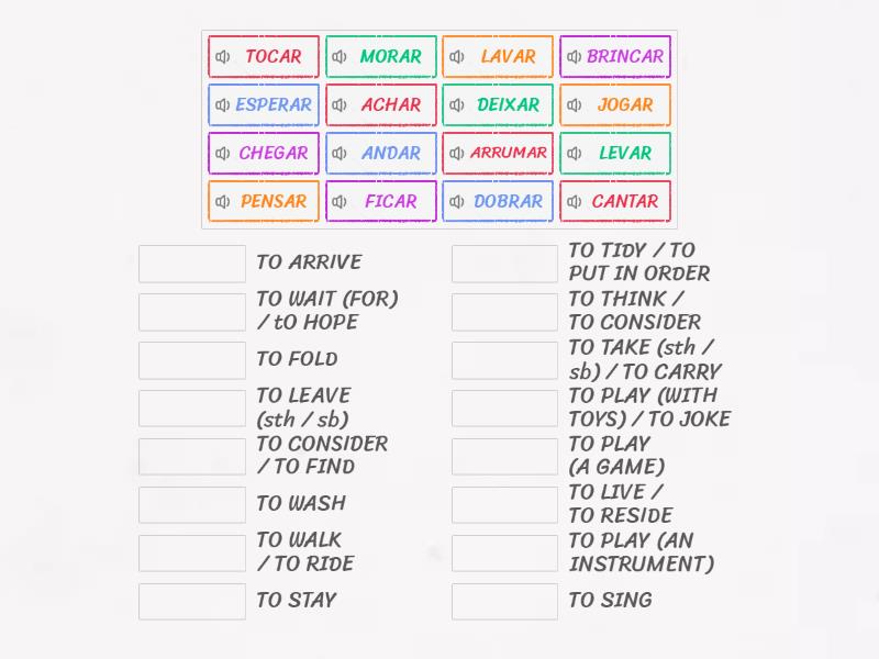 Verbos regulares_ar_VOCAB_2 - Associação
