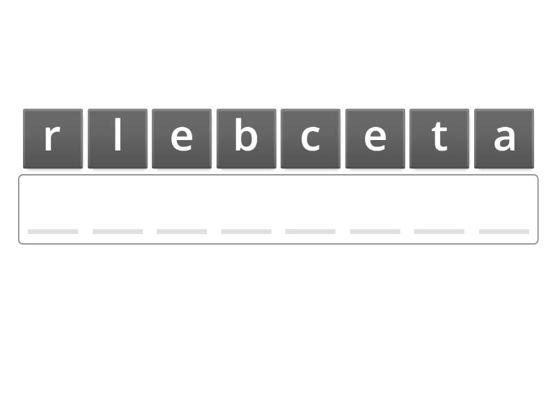 Beehive 2 Unit 4 Lesson 1 Vocabulary - Anagram