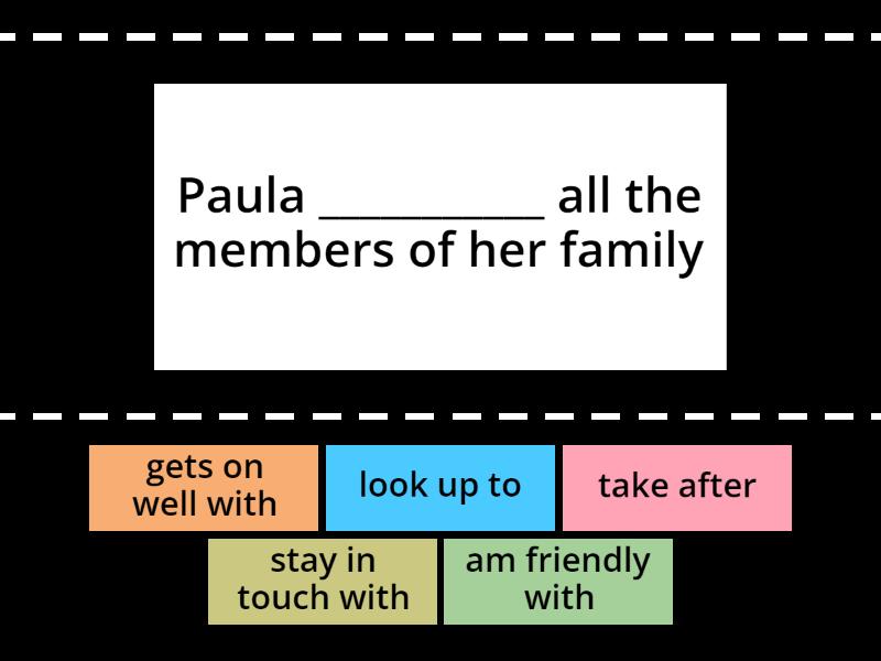 Phrasal verbs: relationships (B1) - Find the match