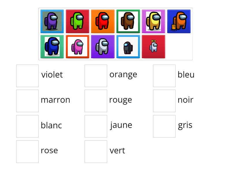 colors in french - Match up