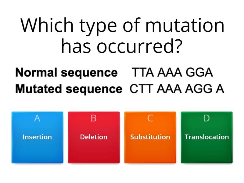 Mutations STAAR Test Practice - Quiz
