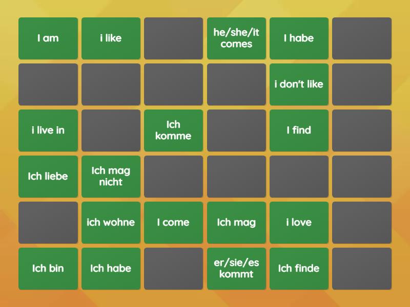 year 8 verb ICH ER/SIE/ES - Parejas