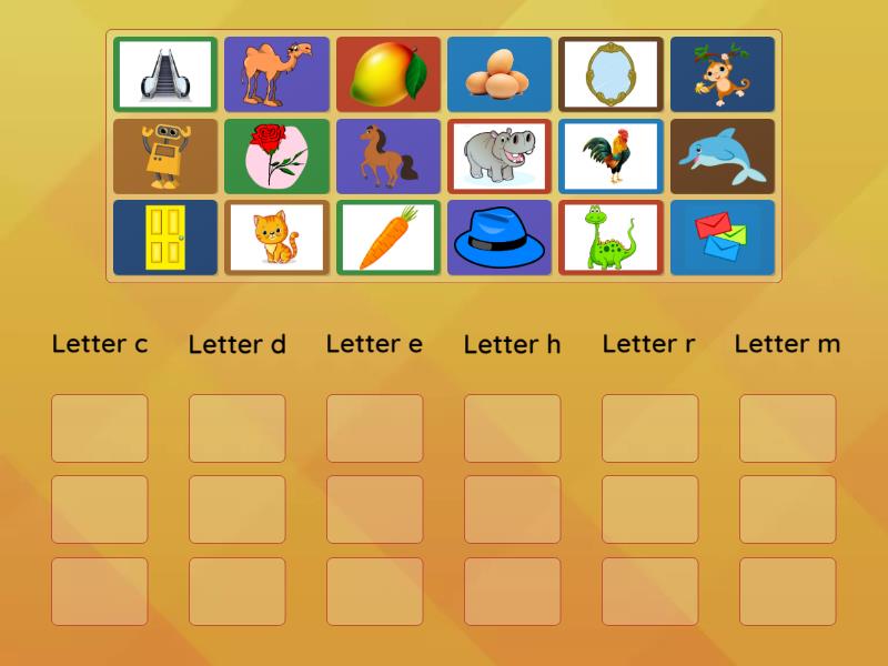 Letter Sorting - Activity - c,e,h,r,m,d - Group sort