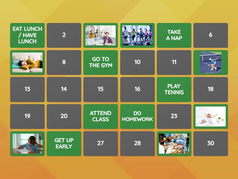 UNIT 1 REVIEW 6TH ROUTINES - Parejas