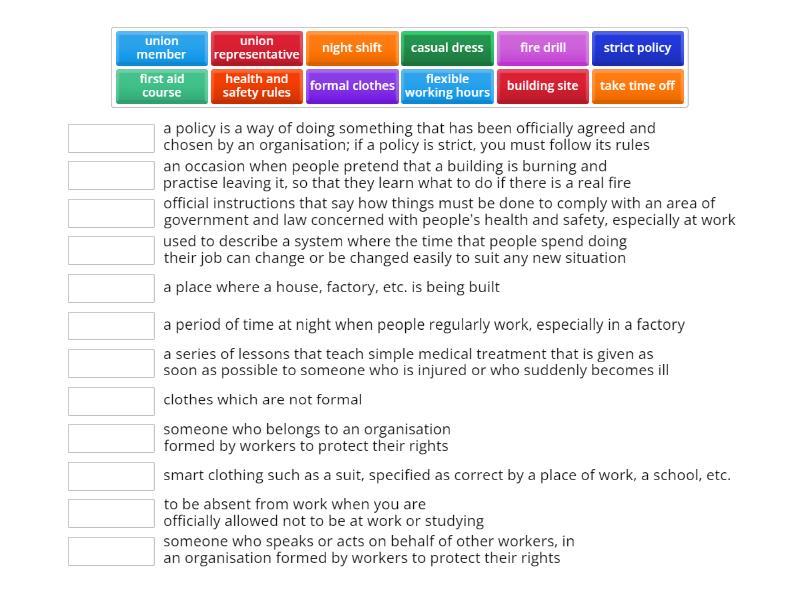 RM B1+ 2B voc. meanings - Match up