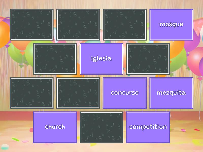 Festivals match up - Matching pairs