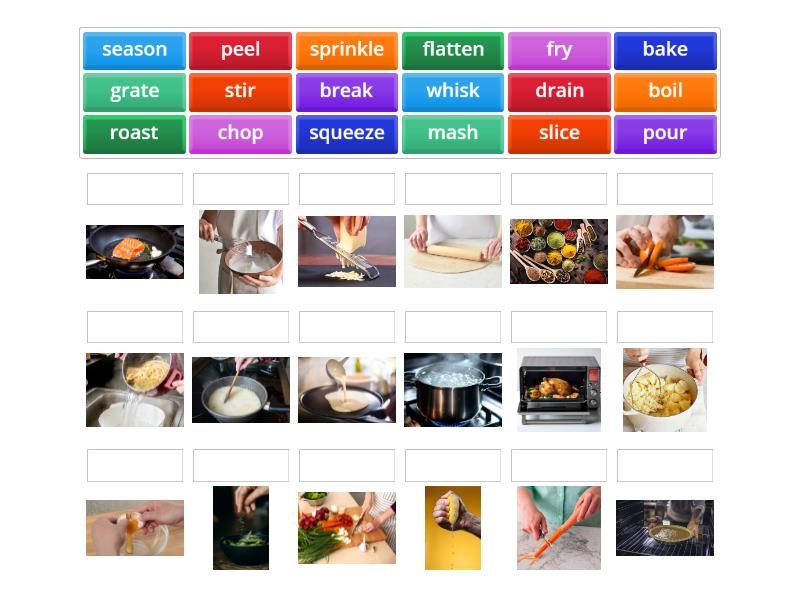 Cooking vocabulary - Match up