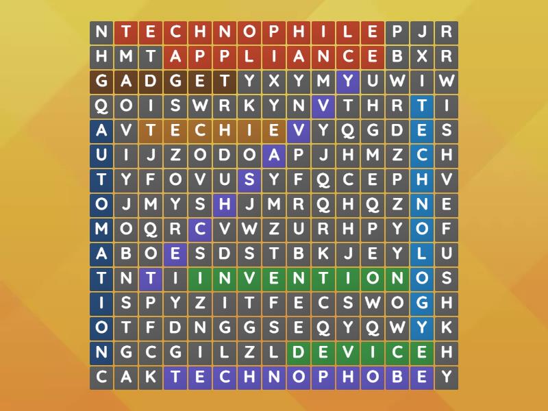 Technology - Common words - Wordsearch