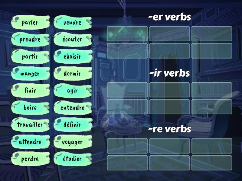Verb groups - sort - Group sort