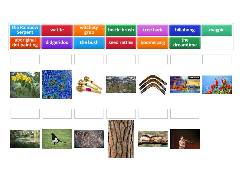 Indigenous Australian Culture- Vocabulary - Match up