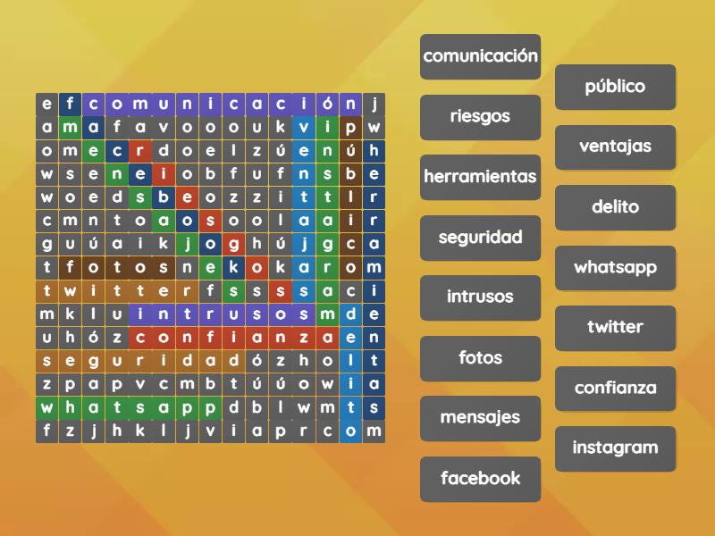 Buenas prácticas para la ciberseguridad - Sopa de letras