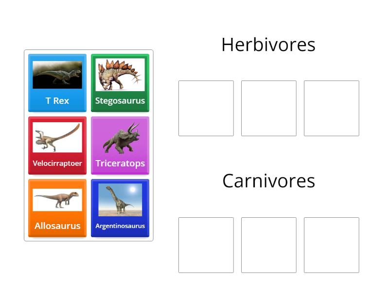 Match the dinosaurs - Group sort